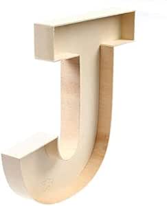 22cm Wooden Fillable Letter J, Fillable Numbers and Shapes : Amazon.co ...