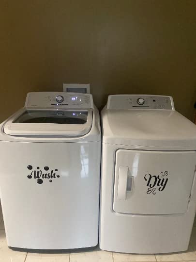 Amazon.com: Washer and dryer decals. set of 2 decals. washer decal ...