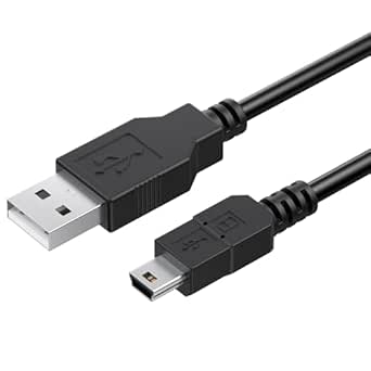 1.8M Charger Cable for PS3 Controller Charger, USB 2.0 Type A to Mini B ...
