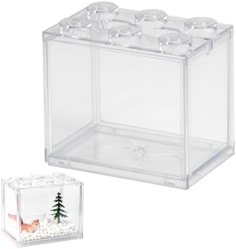 ANIMAUX Double House Betta Fish Tank Aquarium Isolation Box for Fighter ...