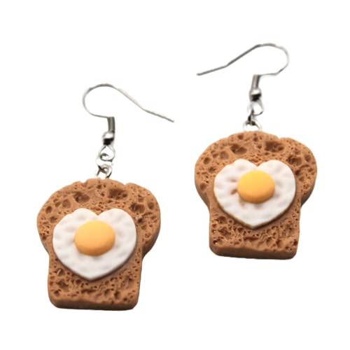Amazon.com: Egg and Toast Earrings | Food Jewelry | Breakfast Theme ...