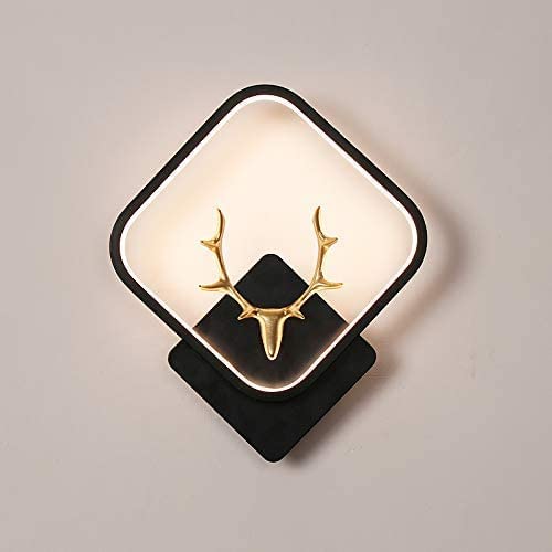 Stag Square Wall Lamp Light- Warm White, Gold, Black 26x24x5 : Amazon ...