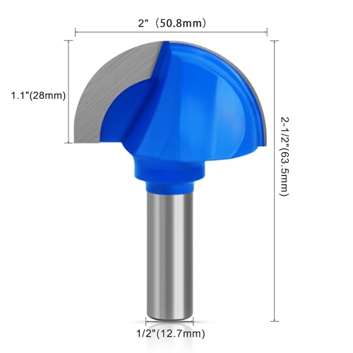 Snapklik.com : ASNOMY 2 Cutting Diameter Core Box Router Bit, 1/2 Inch ...