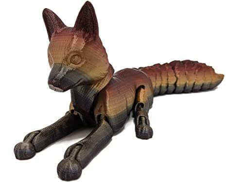 Amazon.com: 3D Printed Fox, Made to Order Articulated Fidget Poseable ...