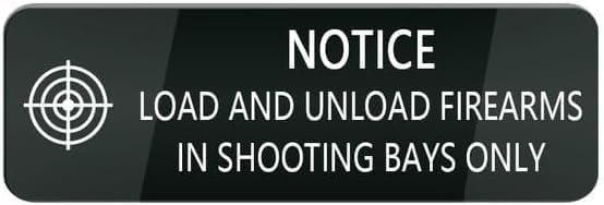Amazon.com: Acrylic Plastic Sign Notice Load and Unload Firearms in ...