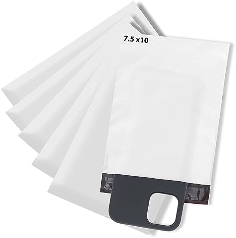 Amazon.com : Small Poly Mailers 7.5x10, Solid White Shipping Bags ...