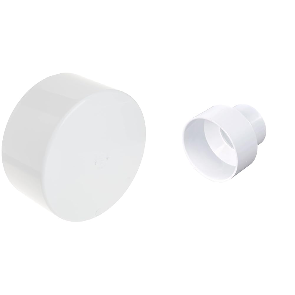 NDS 6-Inch PVC S&D Cap and 4-Inch to 6-Inch PVC S&D Increaser/Reducer ...