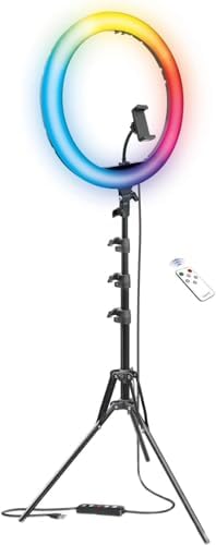 Amazon.com: Bower Ring Light with Stand. 16 inch RGB LED Light, 62 ...