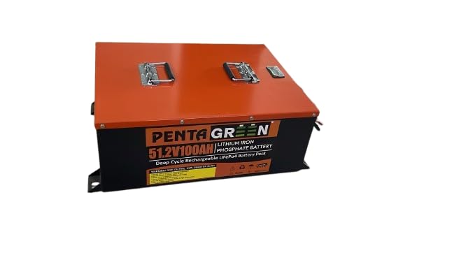 Penta Green 51.2 V 100 AH Lithium Iron Phosphate Battery Deep Cycle ...