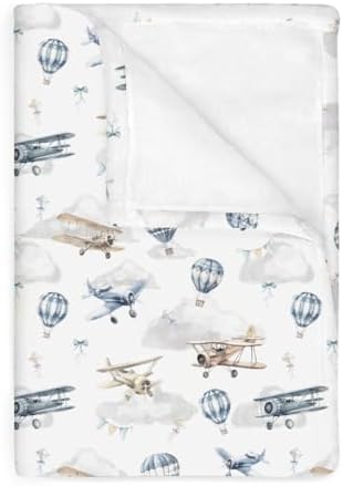 Amazon.com: Vintage Planes Airplanes Helicopters Baby Blankets for Boy ...