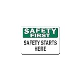 【発売日：2019年05月06日】・ブランド:SignMission・製造元:SignMission・モデル:SF-Safety Starts Here・製造元/メーカー部品番号:SF-Safety Starts Here・施設を安全に保つ...