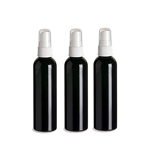 Amazon.com: Natural Farms 4oz Black Plastic Spray Bottles - 3 Pack ...
