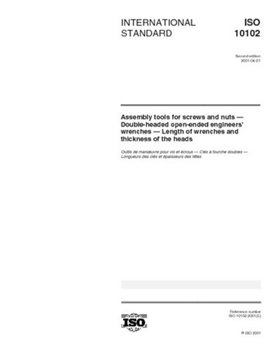 ISO 10102:2001, Assembly tools for screws and nuts - Double-headed open ...