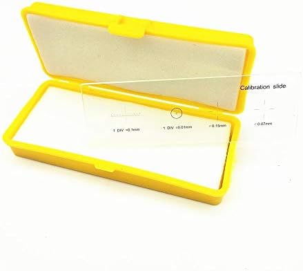 Amazon.com: Microscope Stage Micrometer Calibration Slide with 4-Scales ...