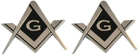 Amazon.com: 2 Pack Masonic Emblems Car Badge Mason Square and Compasses ...