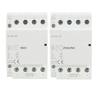 Contacteur modulaire domestique AC 4P 63A 4NO ou 2NC2NO 220V/230V 50/60HZ Din Rail 1Pcs(4P 40A ...