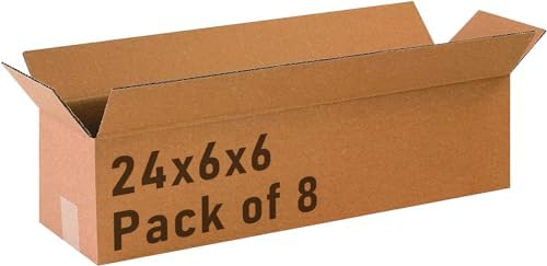 Amazon.com: 24x6x6 Shipping Box | Corrugated Cardboard Boxes, Long 24"L x 6"W x 6"H, Pack of 8 ...