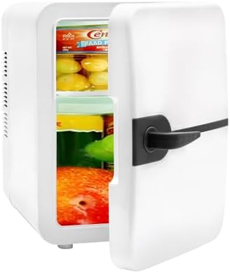 ROSEBIBI Mini Portable Compact Personal Fridge Cools & Heats, 6 Liter ...
