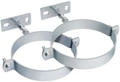 2 Pcs 4-1/4 Inch B Vent Adjustable Wall Strap，Galvanized Rigid Split ...