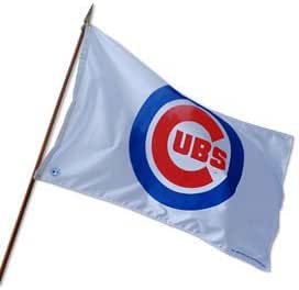 Amazon.com : Chicago Cubs White Bullseye 3' x 5' Flag : Sports Fan ...