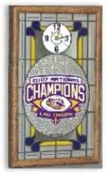 Amazon.com: LSU National Championship Stained Glass Clock: Wall Clocks ...