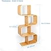 Amazon.com: 4-Tier S-Shaped Geometric Modern Bamboo Bookshelf, Large ...