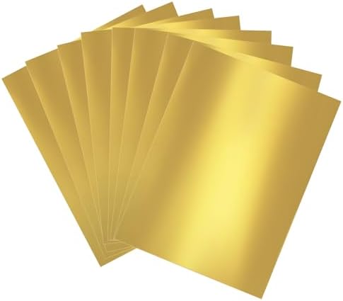GBACHOOSE 100 Sheets A4 Gold Card, 250gsm Gold Mirror Cardstock ...