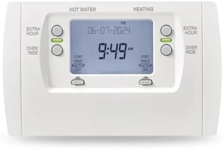7-Day 2 Channel Central Heating & Hot Water Programmer Timer ...