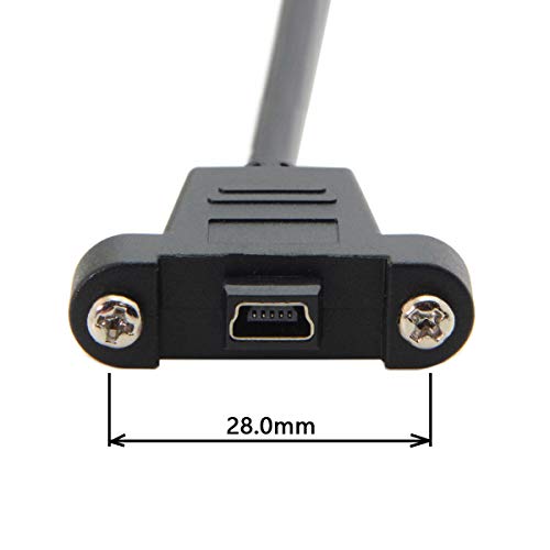 CY 50cm Mini USB 5Pin Male to Female Panel Mount Type Extension Adapter ...