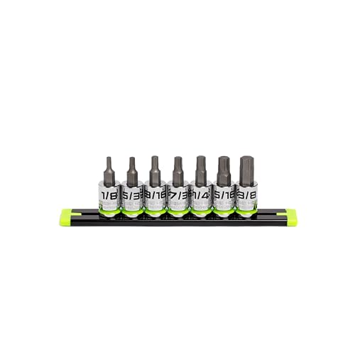 GRIPEDGE HEX Bit Socket Set | 7-PC - 3/8'' Drive Short SAE RPT Hex ...