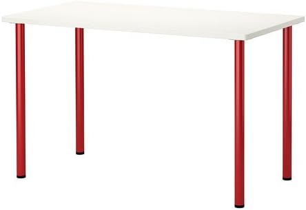 Amazon.co.jp: IKEA(イケア) HISSMON ADILS テーブル ホワイト レッド : 文房具・オフィス用品