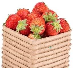 Amazon.com: HOIGON 120 PCS Paper Pulp Berry Baskets, 3.7 x1.8 Inch ...