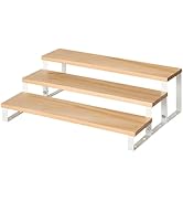 Amazon.com: FOUCSSOMEI Spice Rack,Wooden Display Riser Stand, 3-Tier ...