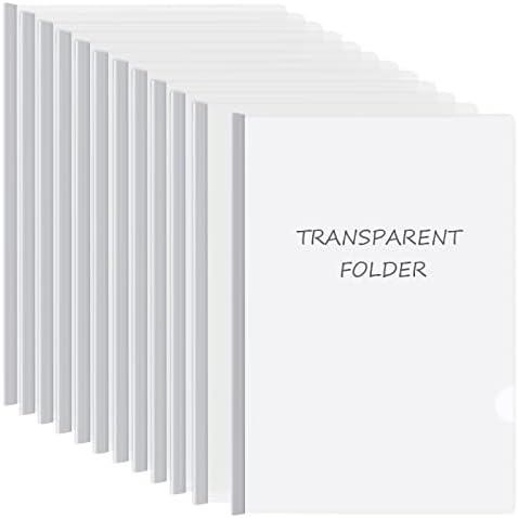 Baraky 10 Pcs Clear Plastic Report Covers with Sliding Bar Clear ...