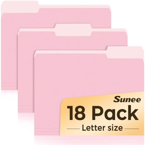 Amazon.com : SUNEE File Folders, 18 Pack Manilla Folders 8.5 x 11 ...