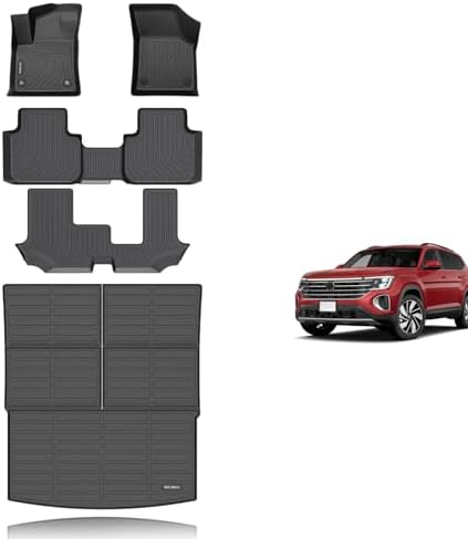 Amazon.com: AIPOIL® Floor Mats & Cargo Liner Set for 2018-2024 2025 VW ...