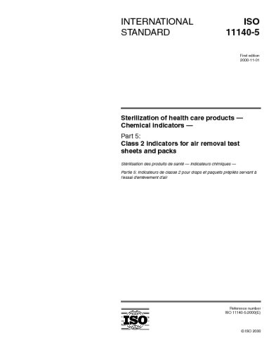 ISO 11140-5:2000, Sterilization of health care products - Chemical ...
