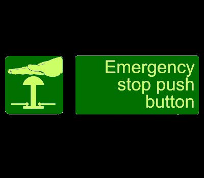 Buy Emergency Stop Push Button Glow Sign Board Emergency Sign ...