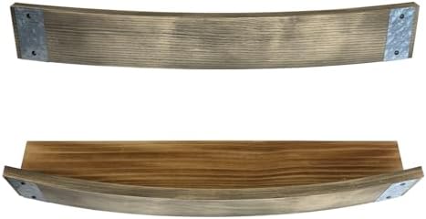 Amazon.com: RELODECOR Whiskey & Wine Barrel Shelf - Rustic Wall-Mounted ...