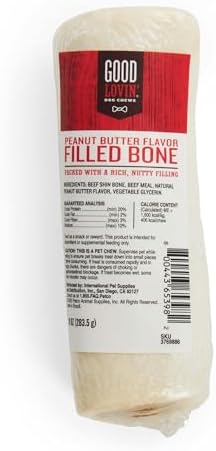 Amazon.com : Good Lovin' Peanut Butter Flavor Filled Bone for Dogs 10 ...