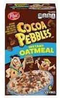 Amazon.com: Cocoa Pebbles Instant Oatmeal, Post, 6 packets, 8.4oz ...