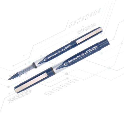 Luxor Schneider, LX Glider Pens, Pack of 3, Ink- Blue+ 1 Refill, Hybrid ...