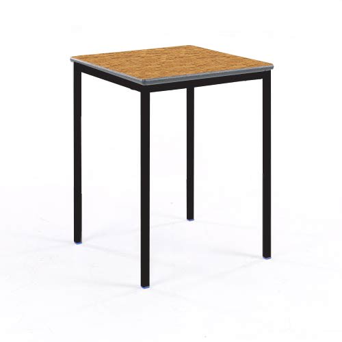 Metalliform SQSS-66-MD-76-BK-Oak Fully Welded Table, MDF Edge, Oak ...