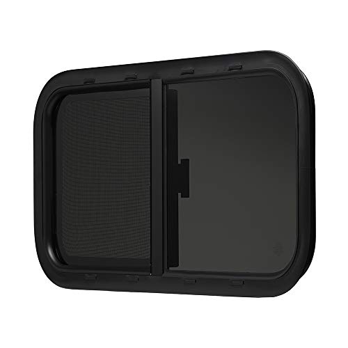 ToughGrade Horizontal Sliding Black RV Window 30" X 15" X 1 1/2 ...