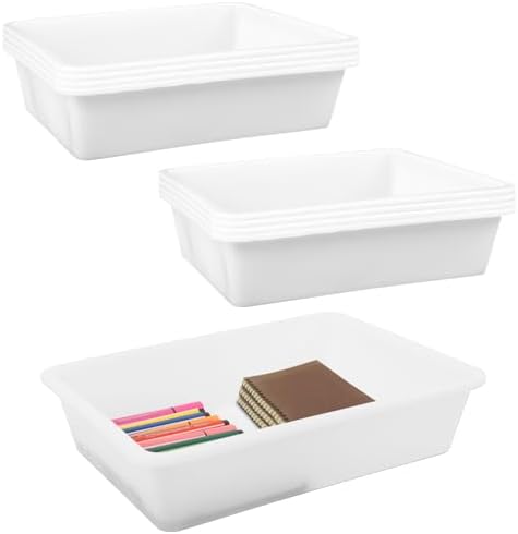 Amazon.com: Wesiti 10 Pcs Clear Flat Storage Tray Organizer Bin Letter ...