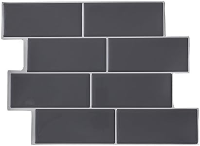 Tack Tile Peel & Stick Vinyl Backsplash Thin Mosaic Brown (Pack of 3 ...