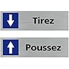 Lot de 2 Pictogrammes de porte Poussez/Tirez (Q0438). Signalisation ...