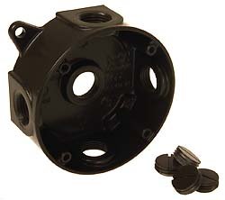 Hubbell-Raco 5361-2 Weatherproof Round Box, Diameter: 4", Depth: 1-1/2 ...