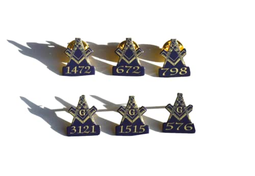 MASONIC LAPEL PIN BADGE/TIE PIN x6 GIFT PERSONALISED WITH YOUR OWN ...
