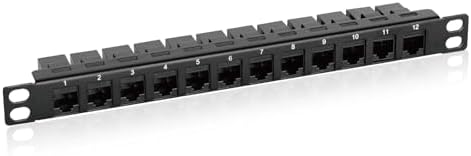 Amazon.com: Tecmojo 12-Port Cat6 Patch Panel, 0.5U Rack Mount Modular ...